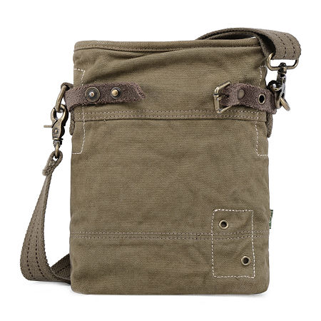 Click here for Tsd Brand Coastal Canvas Crossbody Bag - Olive prices