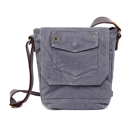 Click here for Tsd Brand Spring Palm Canvas Crossbody Bag - Gray prices