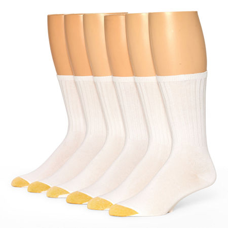 Click here for Gold Toe Ribbed Womens 6 Pair Crew Socks  9-11  Wh... prices
