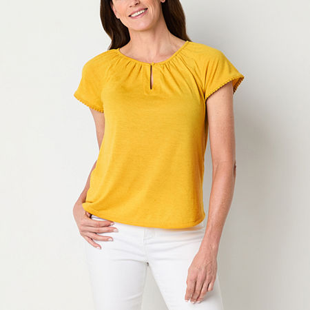 Click here for St. Johns Bay Womens Tall Keyhole Neck Short Sleev... prices