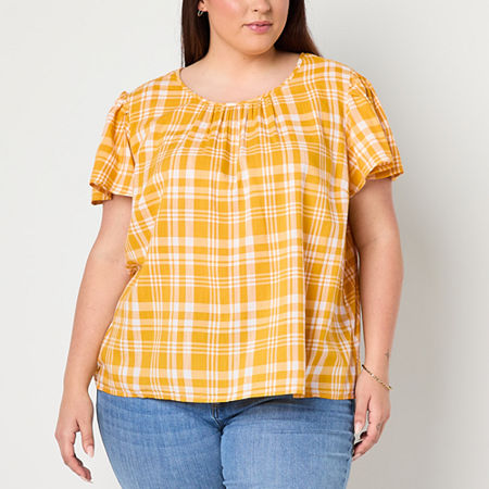 Click here for St. Johns Bay Womens Crew Neck Short Sleeve Plus B... prices