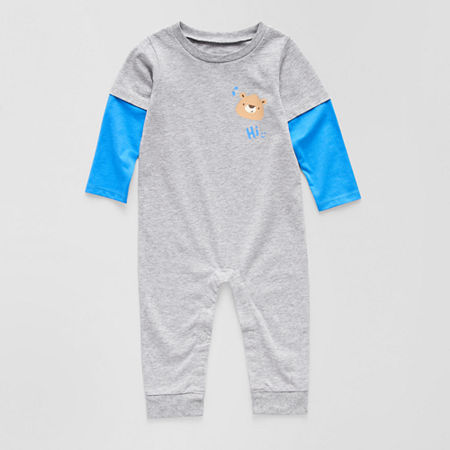 Click here for Okie Dokie Baby Boys Round Neck Long Sleeve Jumpsu... prices