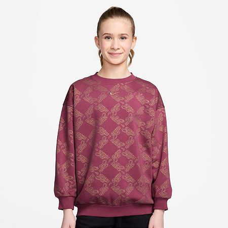 Click here for Nike Girls 7-16 Oversized Fleece Crewneck Sweatshi... prices