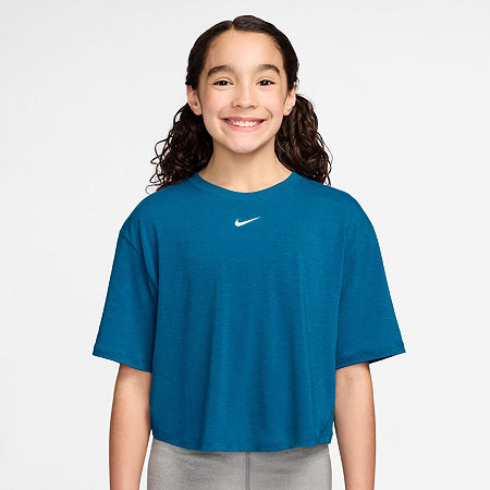 Click here for Nike Dri-Fit One Big Kid Girls Crew Neck Short Sle... prices