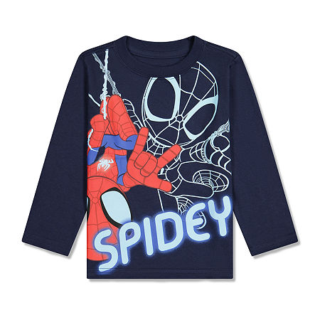 Click here for Toddler Boys Crew Neck Long Sleeve Loose Fit Spide... prices