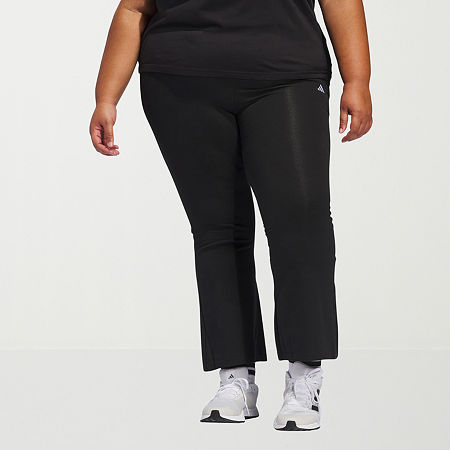 Click here for adidas Plus Size Small Logo Flare Pants - Black prices