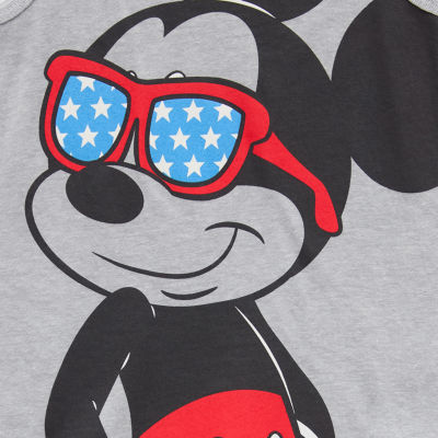 Toddler Boys Crew Neck Mickey Mouse Tank Top, Color: Lt Grey Heather ...