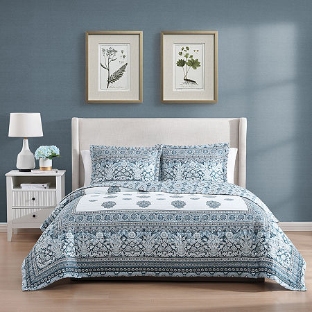 Click here for Bebejan Aquamarine Medallion 100 Cotton Sateen 3 P... prices