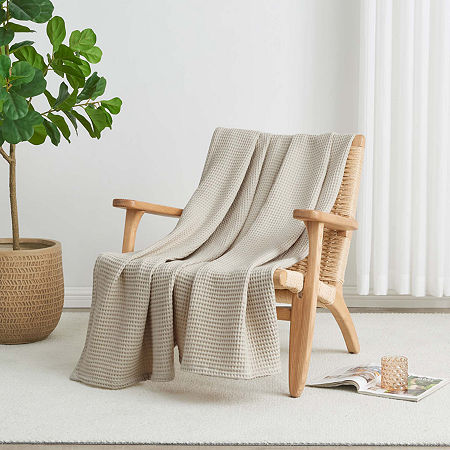 Click here for Patina Vie Maison Cotton Waffle Weave Throw Blanke... prices