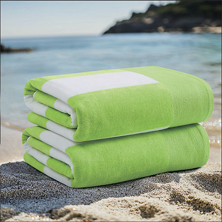 Click here for Oceanfront Resort Cabana Stripe Jacquard 2-pc. Bea... prices