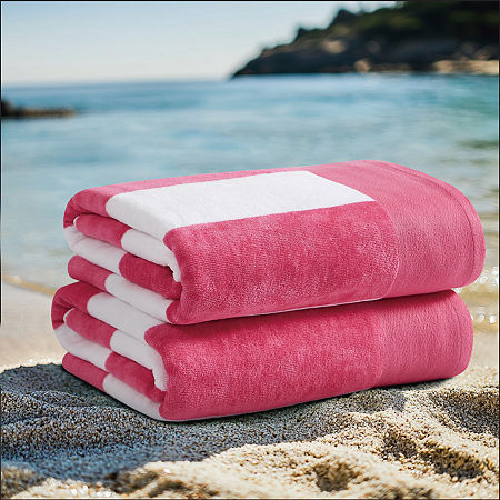 Click here for Oceanfront Resort Cabana Stripe Jacquard 2-pc. Bea... prices