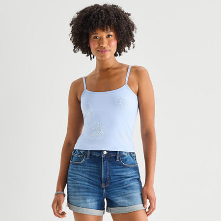 Click here for Arizona Womens Juniors Square Neck Sleeveless Tank... prices