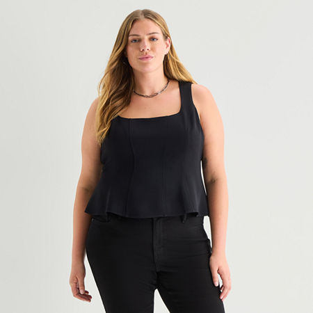 Click here for a.n.a Womens Plus U Neck Sleeveless Peplum Top  2x... prices