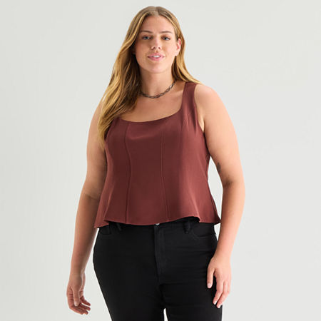 Click here for a.n.a Womens Plus U Neck Sleeveless Peplum Top  5x... prices