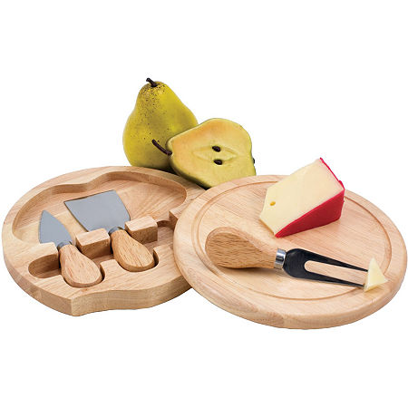 Toscana by Picnic Time Brie Cheese Cutting Board & Tools Set - Brown