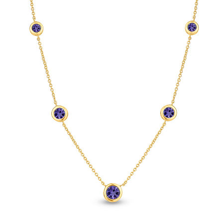 Click here for Womens Genuine Purple Amethyst 18K Gold Over Silve... prices
