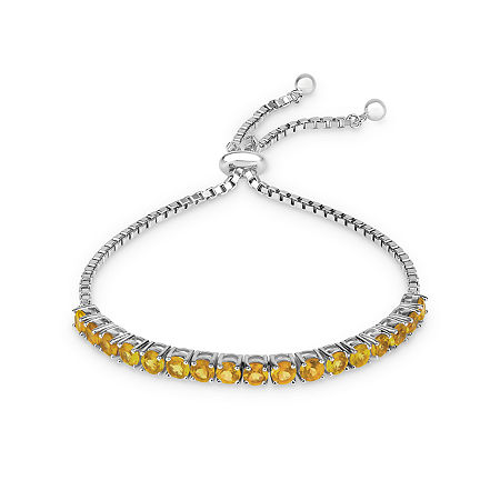 Click here for Womens Genuine Yellow Citrine Sterling Silver Bolo... prices