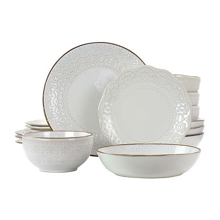Click here for Elama Countess 16-pc. Stoneware Dinnerware Set  On... prices