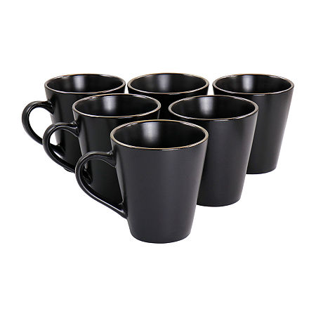 Click here for Elama Paul 6-pc. Coffee Mug Set  One Size  Black prices