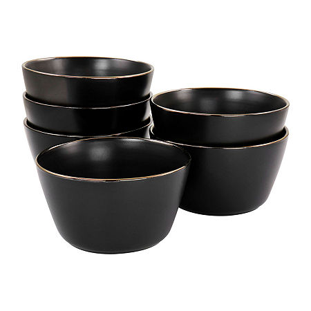 Click here for Elama 6-pc. Soup Bowl  One Size  Black prices