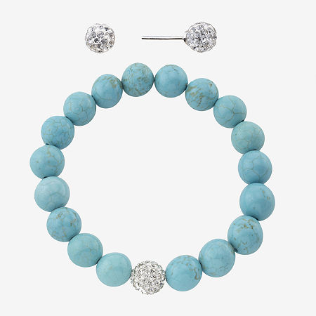Click here for Sparkle Allure Stretch Bracelet & Stud Earring Wom... prices
