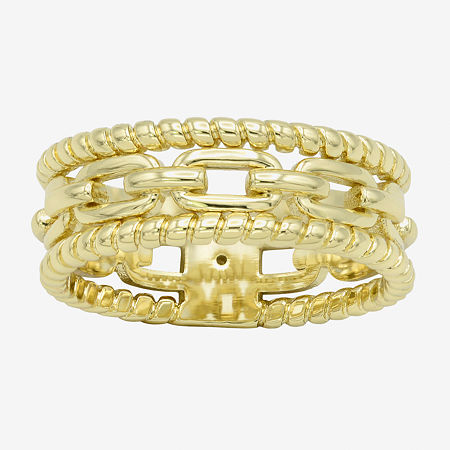 Click here for Sparkle Allure Stack Link Womens 7MM 14K Gold Over... prices