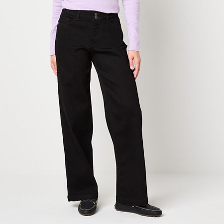 Click here for St. Johns Bay Womens High Rise Wide Leg Jean  4 Pe... prices