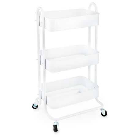 Click here for Home Expressions 3 Tier Rolling Shelf Cart  One Si... prices