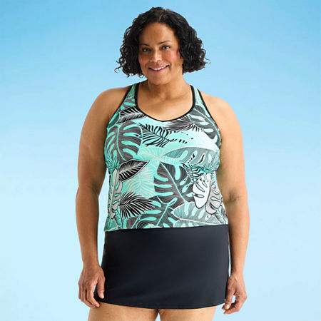 Click here for ZeroXposur Womens Built In Bra Leaf Plus Tankini S... prices