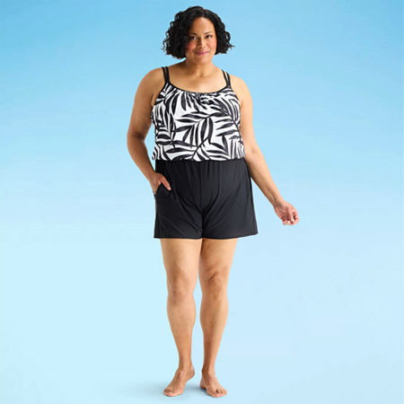 Click here for Sonnet Shores Womens Plus Swim Romper  18w  Black prices