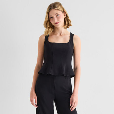 Click here for a.n.a Womens Straight Neck Sleeveless Peplum Top... prices