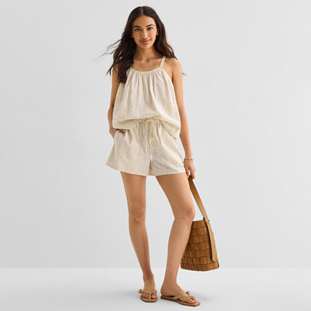 Click here for a.n.a Womens Pull-On Short  Large  Beige prices