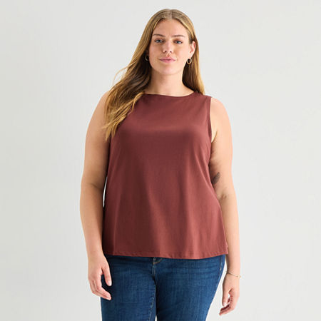 Click here for a.n.a Womens Plus Round Neck Sleeveless Tank Top... prices