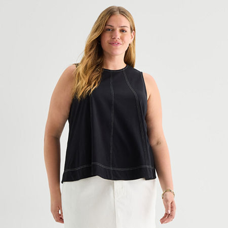Click here for a.n.a Womens Plus Crew Neck Sleeveless Tank Top  5... prices
