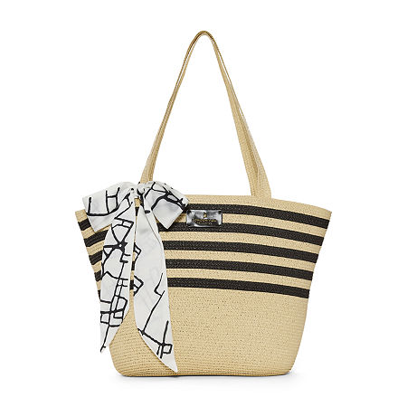 Click here for London Fog Straw Tote Bag  One Size  White prices
