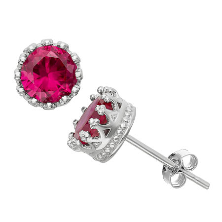 Click here for Lab-Created Ruby Sterling Silver Earrings  One Siz... prices