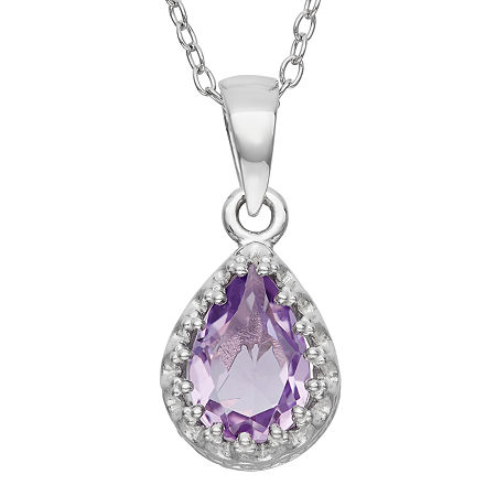 Click here for Genuine Amethyst Sterling Silver Pendant  One Size... prices