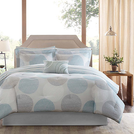 Madison Park Essentials Knowles 7-Pc. Comforter Set  Twin - Aqua