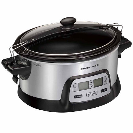Hamilton Beach Programmable Flex Cook 6 Quart Slow Cooker - 33861 - Silver