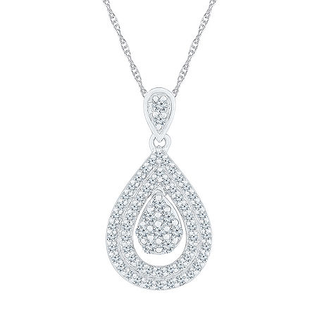 Click here for Teardrop Womens 3/8 CT. T.W. Natural White Diamond... prices