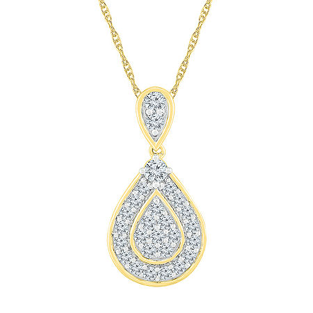 Click here for Womens 1 CT. T.W. Natural White Diamond 10K Gold P... prices