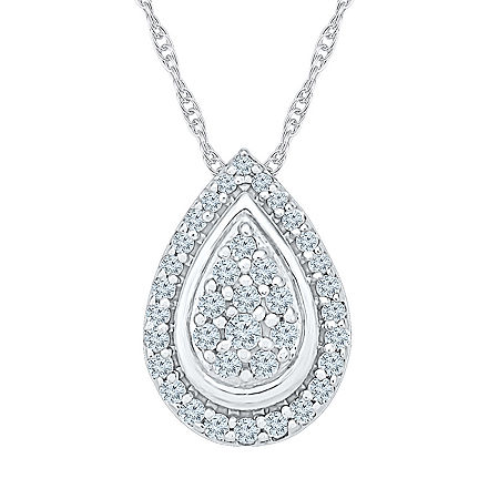Click here for Teardrop Womens 1/3 CT. T.W. Natural White Diamond... prices