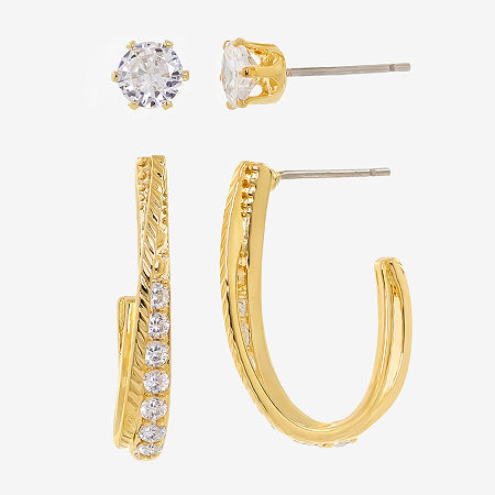 Click here for Sparkle Allure Womens Cubic Zirconia 14K Gold Over... prices