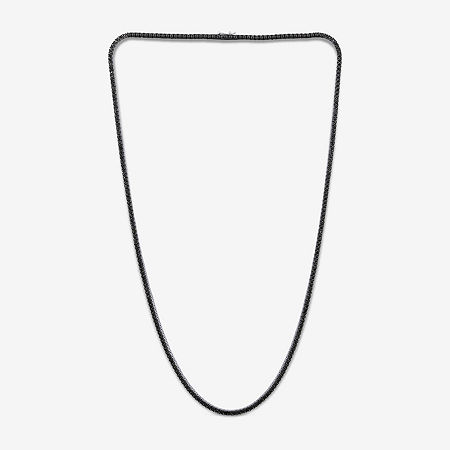 Click here for Mens Black Diamond 10K White Gold 24 Inch Tennis N... prices