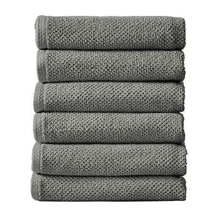 Click here for Linery Popcorn 6-pc. Hand Towel  One Size  Gray prices