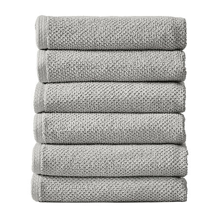 Click here for Linery Popcorn 6-pc. Hand Towel  One Size  Gray prices