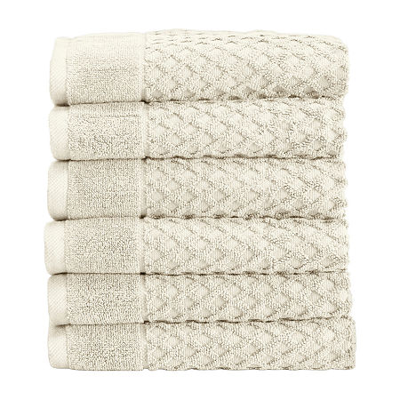 Click here for Linery Diamond 6-pc. Hand Towel  One Size  White prices