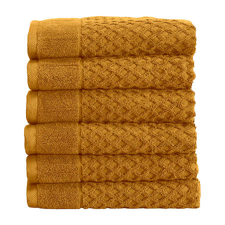 Click here for Linery Diamond 6-pc. Hand Towel  One Size  Yellow prices