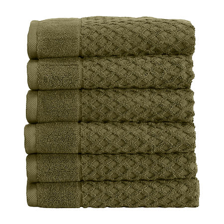 Click here for Linery Diamond 6-pc. Hand Towel  One Size  Green prices