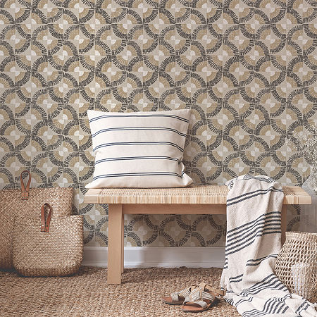Click here for Tempaper Grasscloth Fan Peel & Stick Wallpaper  On... prices